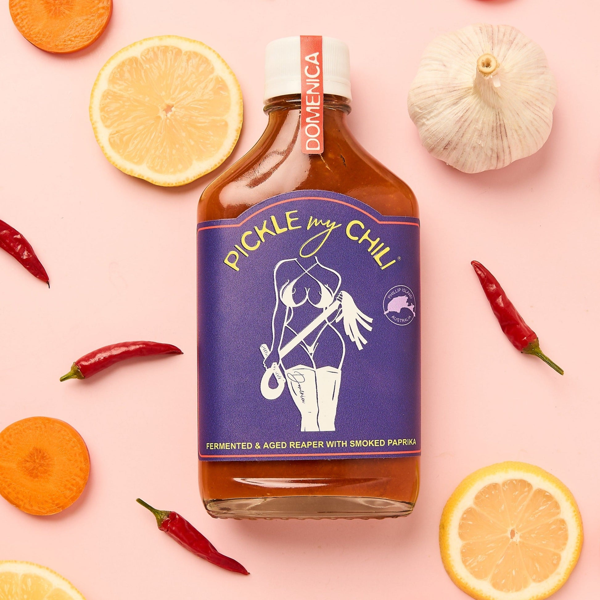 Domenica - Carolina Reaper Peppers with Smoked Paprika, 220ml Hot Sauc ...